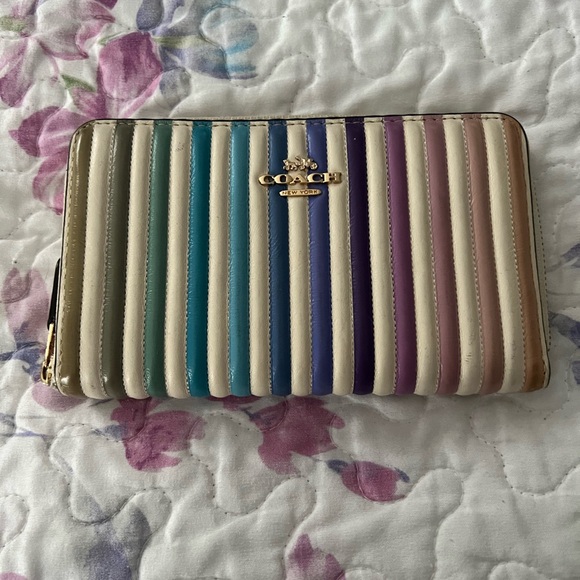 Coach | Bags | Coach Multicolor Striped Womens Wallet | Poshmark